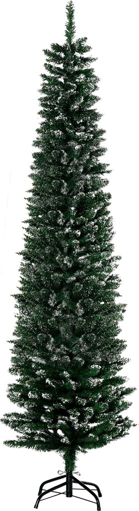 HOMCOM Vánoční stromek 190 cm, vysoce realistický, 570 větviček, nehořlavý, stabilní podstavec, zelená