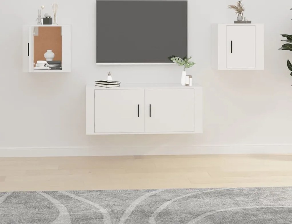 vidaXL Nástěnné TV skříňky 2 ks 40 x 34,5 x 40 cm [816643] Barva: hnědý dub