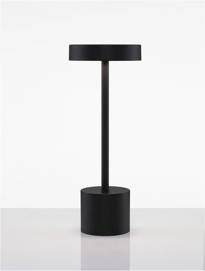 NV 9002864 Venkovní stolní lampa FUMO černý hliník a akryl LED 2W 3000K 3000K 220-240V 163st. IP54 vypínač na těle / USB kabel - NOVA LUCE
