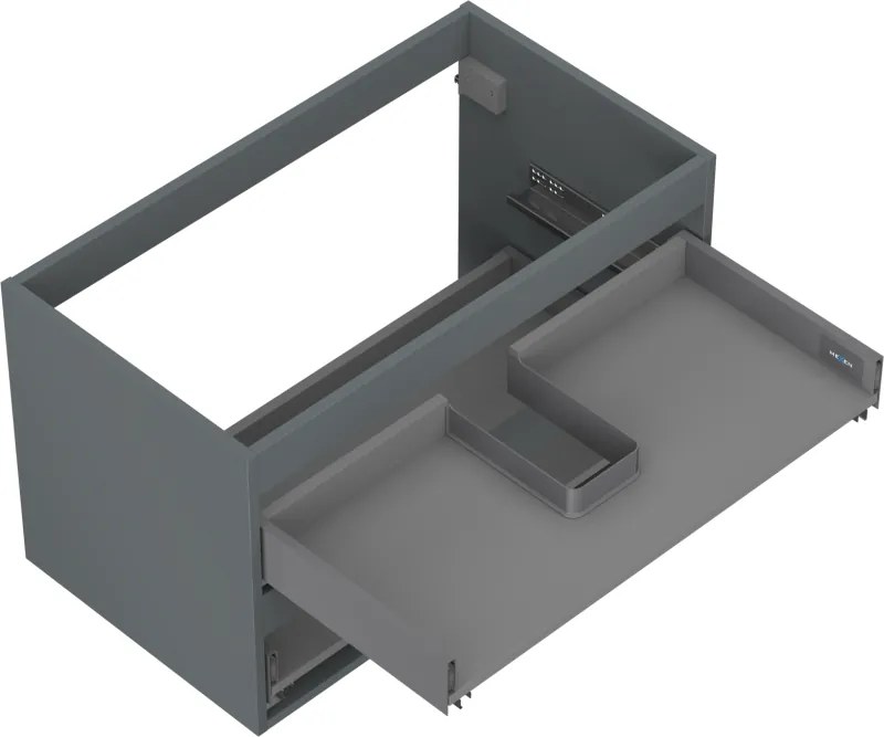Mexen Box-A, závěsná skříňka 80 cm, 2 zásuvky, grafitová matná, 91AX0-0800-470-2-66