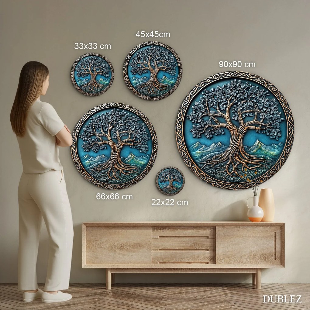 DUBLEZ | Dřevěný obraz - Keltský strom života - Arbor | UV tisk, Premium