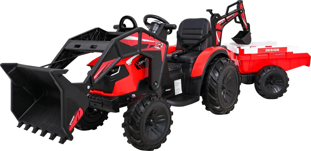 Ramiz Traktor s přívěsem 720-T červený