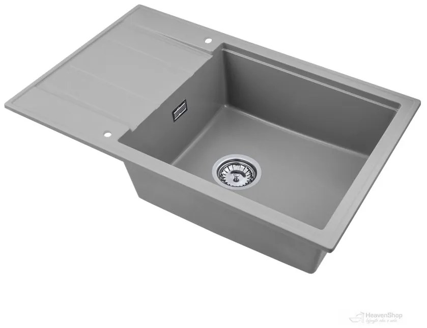 Gamma Modern 8010, 1-komorový granitový dřez 800x500x210 mm, šedá, GMA-ZM-8010-G