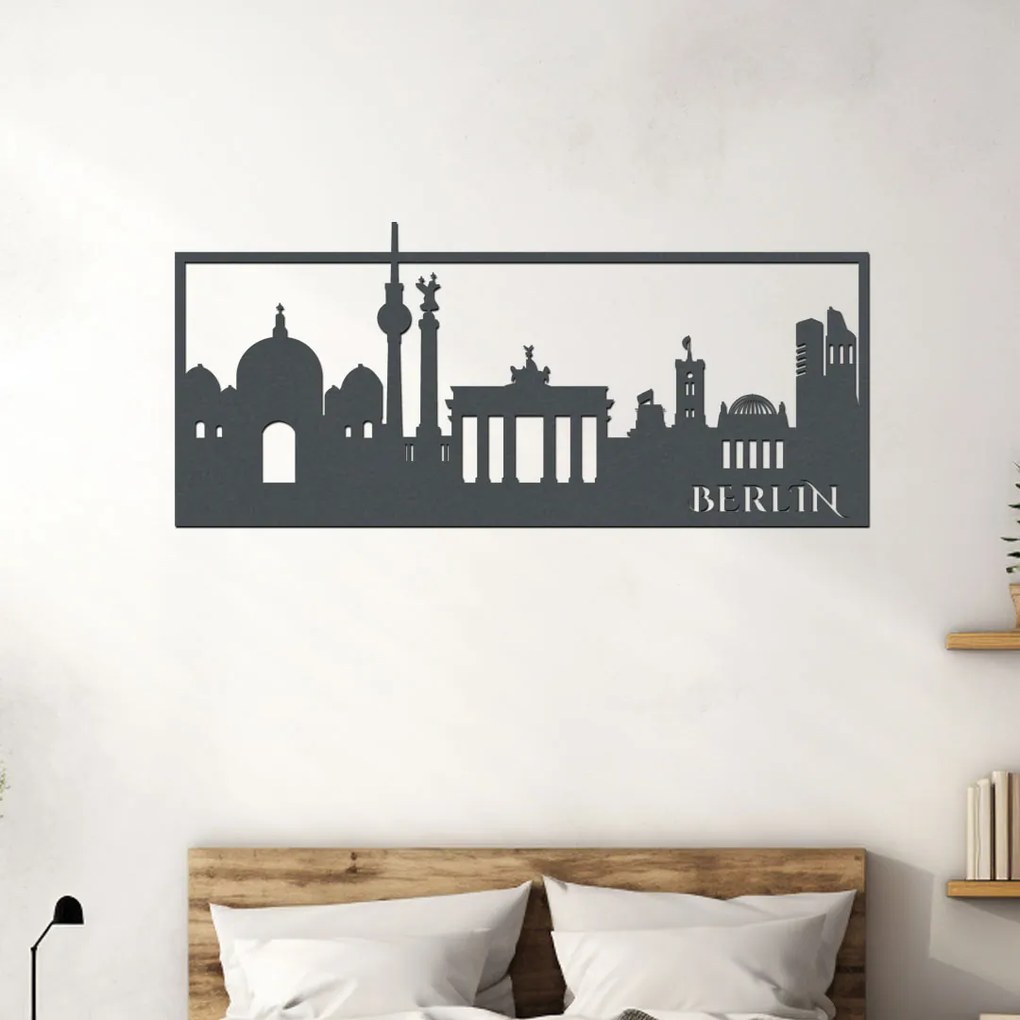 dřevo života Dřevěná dekorace na zeď BERLIN Zvolte rozměr (cm): 60x28, Zvolte barvu dekoru: Dub zlatý