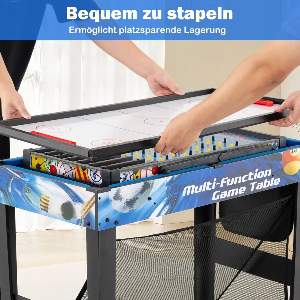 Costway 10-in-1 Combo herní stolní set Vícehraný stolní set s kulečníkem Hokej