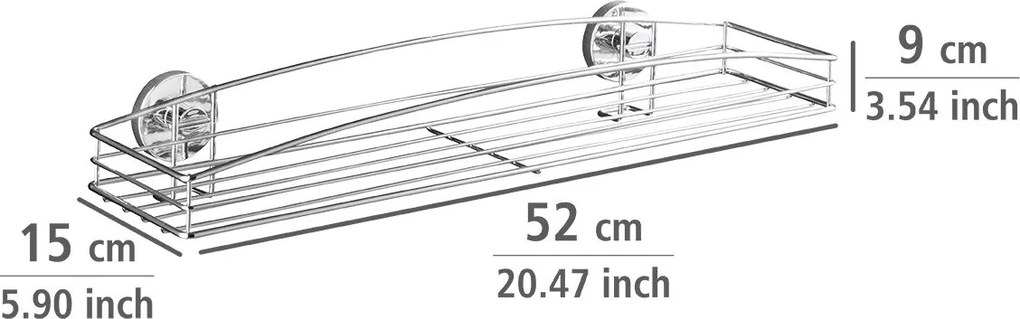 Koupelnová polička,MILAZZO, Vacuum-Loc - chromovaná ocel, WENKO