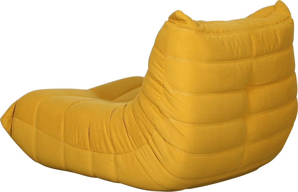 Designové křeslo Nua samet hořčicové