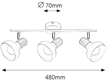 Rabalux 5945 - Přisazený lustr HOLLY 3xE14/40W/230V bílá