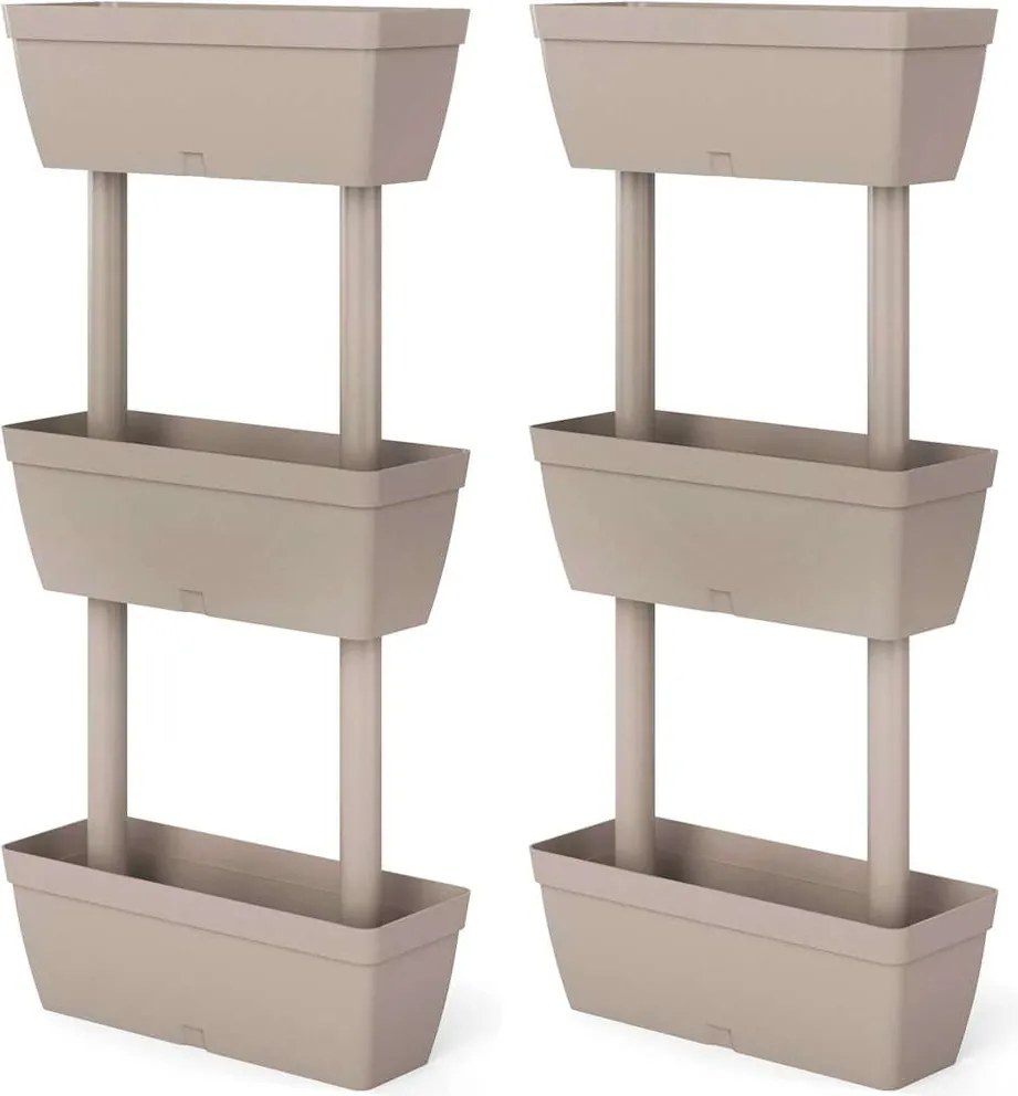Zahradní truhlíky 6 ks 100 cm taupe 151825