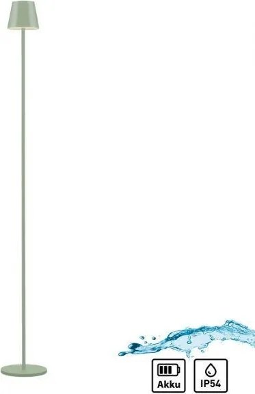 LD 19252-43 LED bateriové svítidlo zelené, stojací a stolní lampa, dotykový stmívač, IP54 pro venkovní použití 3000K - JUST LIGHT