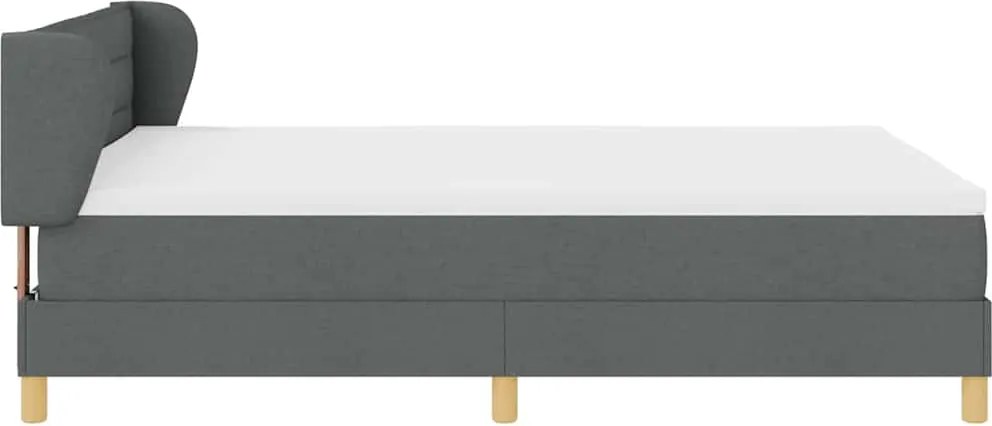 Postel s boxspringem s matrací Tmavě šedá 140 x 200 cm textil 3340151