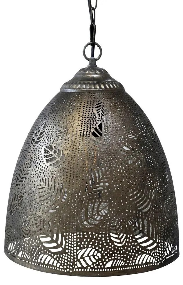 Bronzový antik kovový lustr s listy Vire - 47*59 cm/ E27/ 40W