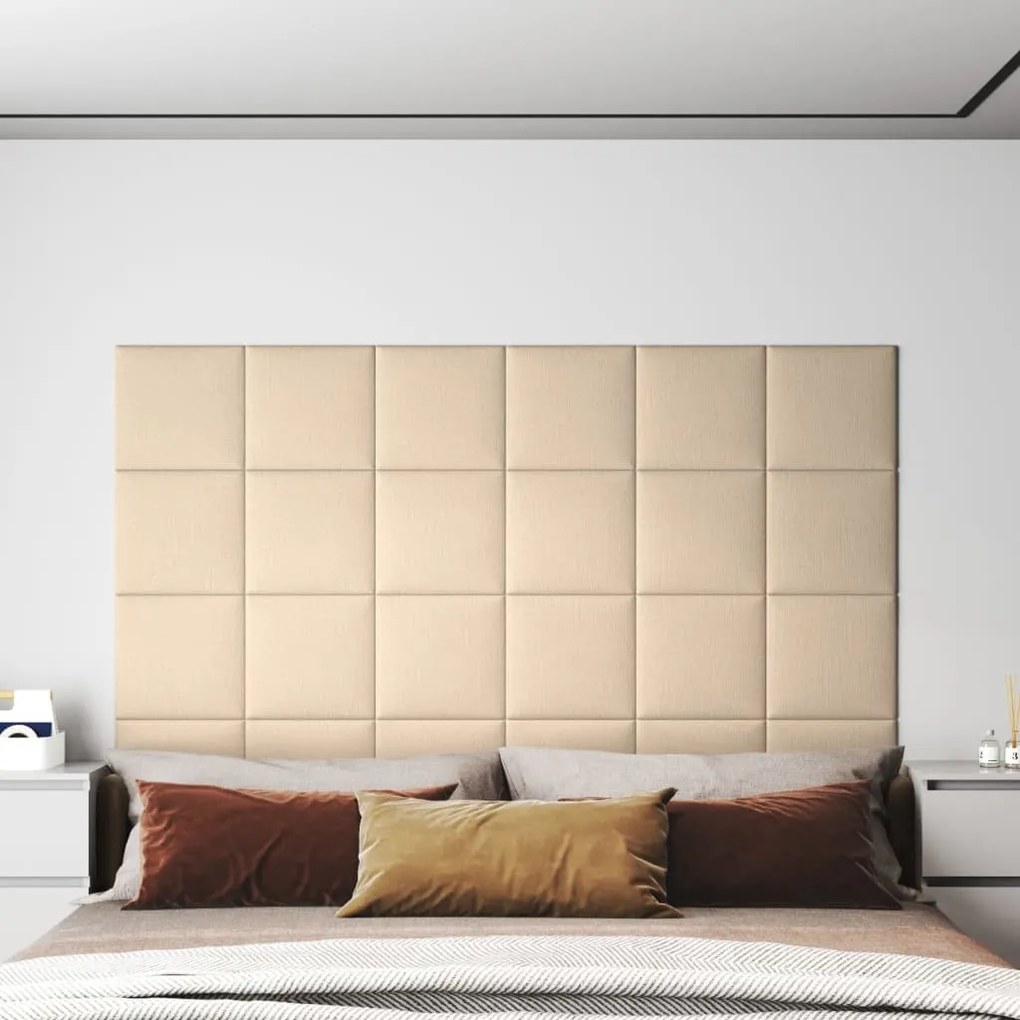 vidaXL Nástěnné panely 12 ks 30 x 30 cm textil 1,08 m² [343789] Barva: Hnědá