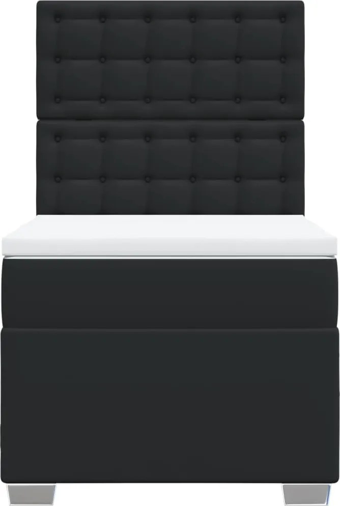 Box spring postel s matrací černá 90x200 cm umělá kůže 3293004