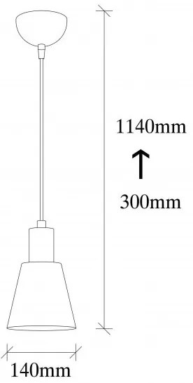 Lustr na lanku KEM 1xE27/40W/230V černá