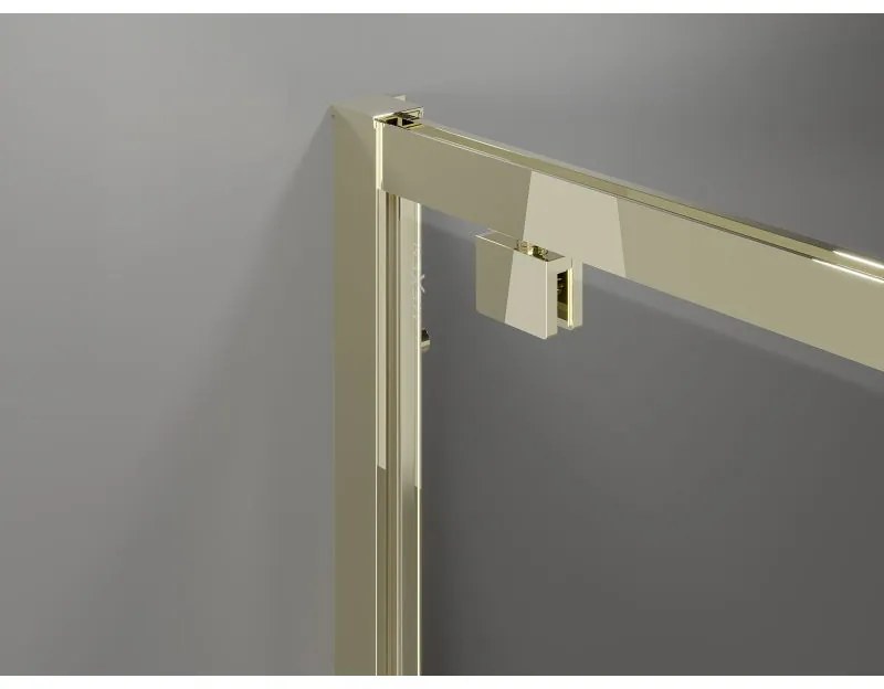 Mexen Exo, výklopné sprchové dveře 70 cm, čiré sklo, zlatá, 8181-070-000-50-00