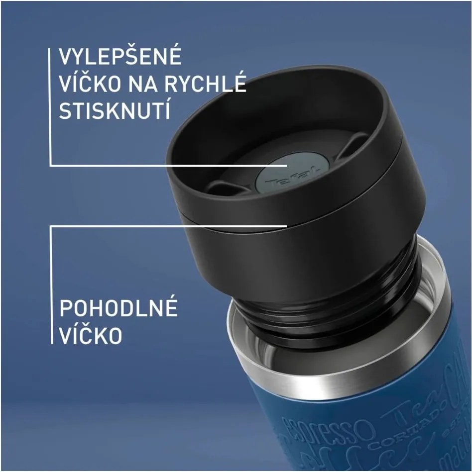 Tmavě modrý cestovní hrnek 360 ml – Tefal