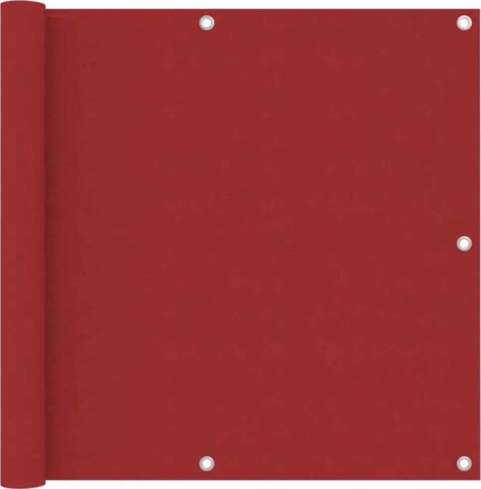 vidaXL Balkonová zástěna 90 x 400 cm 100% polyester oxford [134893] Barva: Červená