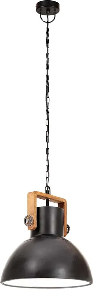 Industriální závěsné svítidlo 25 W černé kulaté 30 cm E27 320536