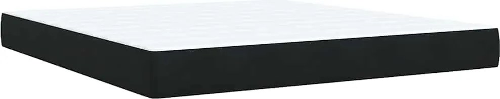Box spring postel s matrací černá 180x200 cm samet 3287808