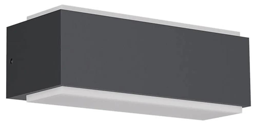 Redo 90401 nástěnné LED svítidlo Dash tmavě šedé, 7,7W, 3000K, 18cm