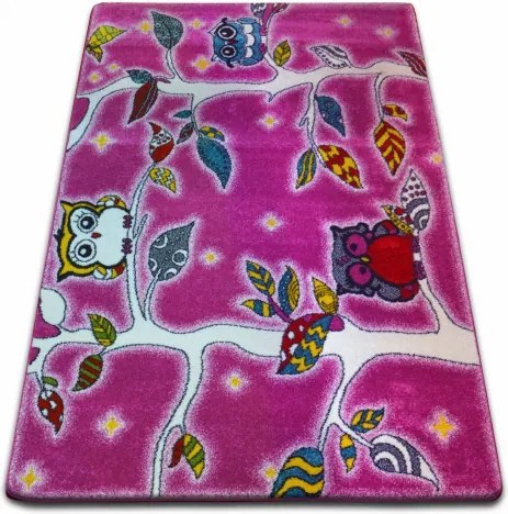 Makro Abra  Dětský kusový koberec KIDS C427 Ptáčci růžový 240 x 330