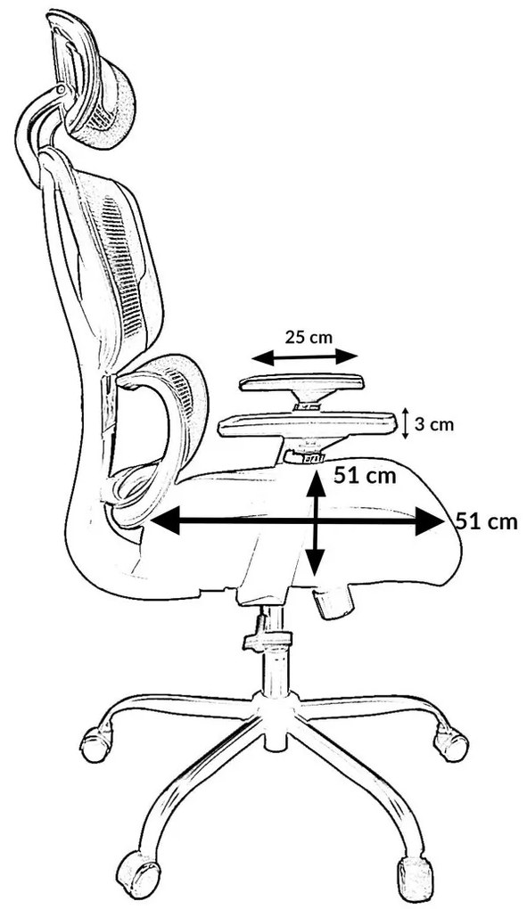 Herní židle KG101 černá