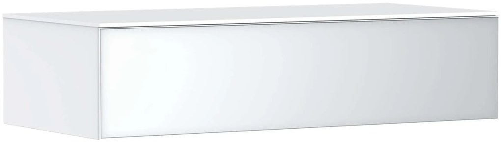 Hansgrohe Xevolos E - Boční skříňka, 29x118x55 cm, 1 zásuvka, matná bílá/metalická bílá 54325320