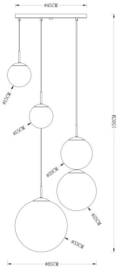 Globo 15861-5 - Lustr na lanku VARUS 5xE27/40W/230V