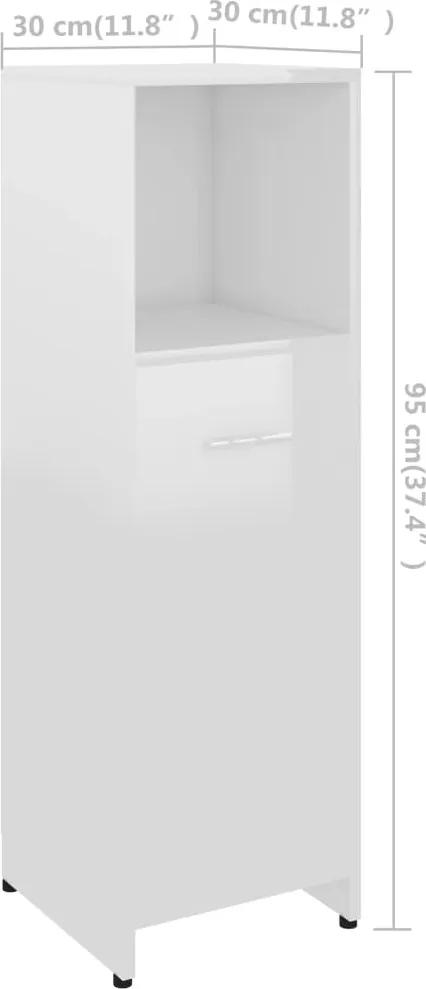 vidaXL 3dílný set koupelnového nábytku dřevotříska [3154406] Barva: Betonová šedá
