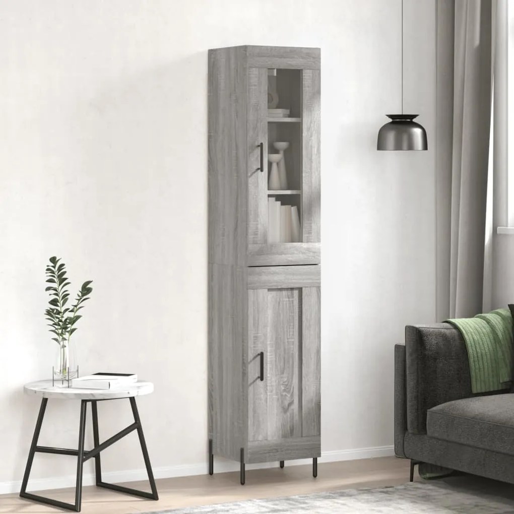 Skříň highboard šedá sonoma 34,5 x 34 x 180 cm kompozitní dřevo 3199503