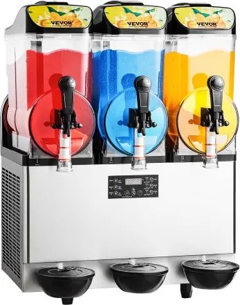 Komerční výrobník mražených nápojů, 15Lx3 Trojitý tankový stroj na ledovou kaši VEVOR