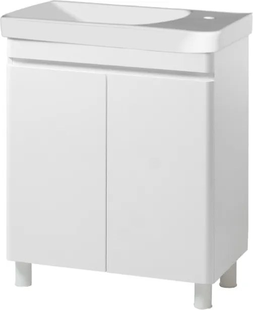 Lavedo Vivace White Mini 55 koupelnová skříňka s umyvadlem, lesk