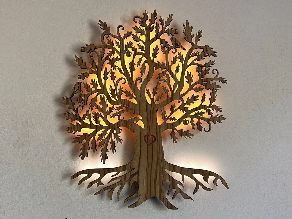 Li-Go "Dub" světelný strom 230V 45x55cm provedení povrchu: bříza
