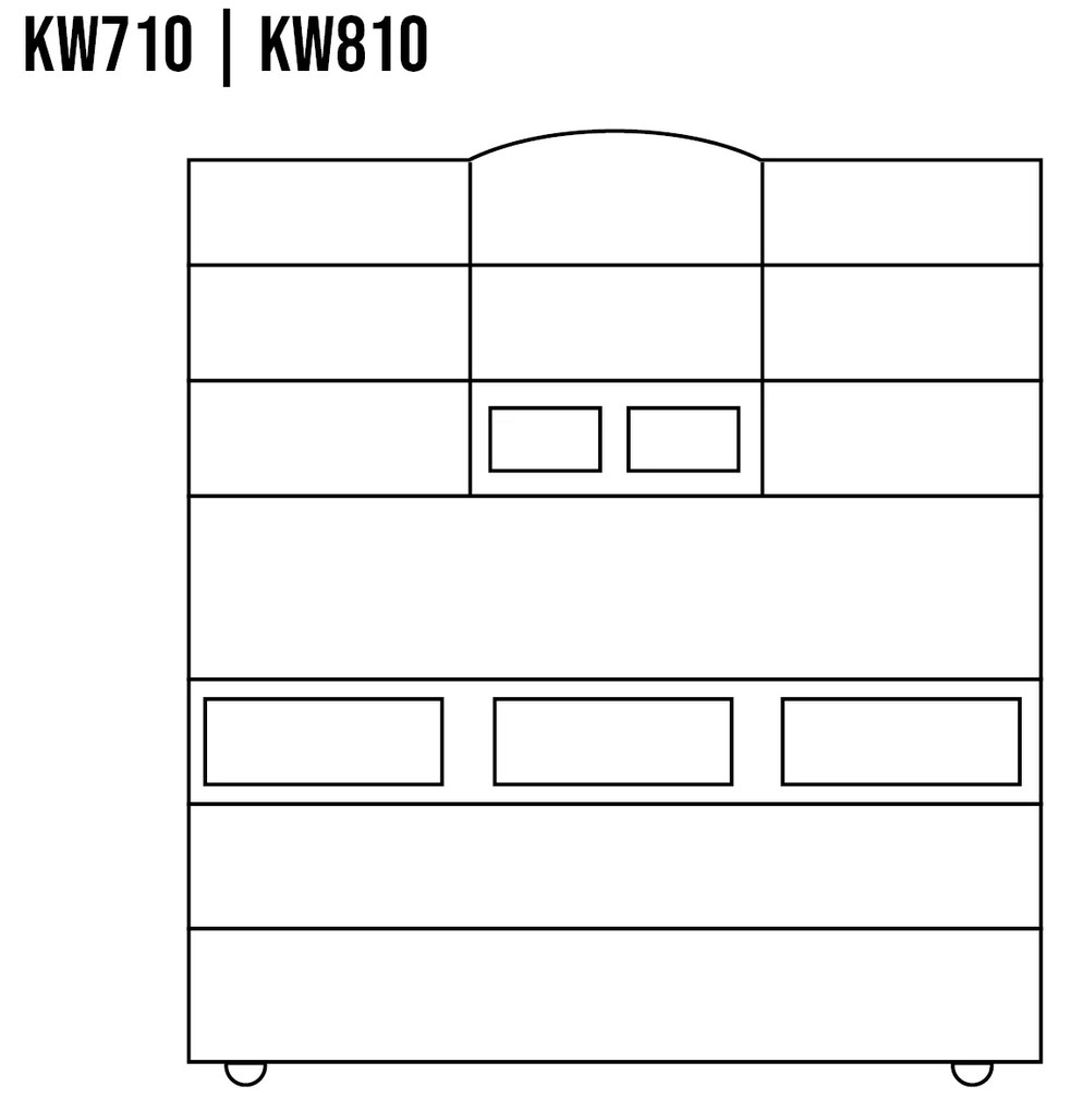 Drewmax KW810 dřevěný kredenc masiv borovice