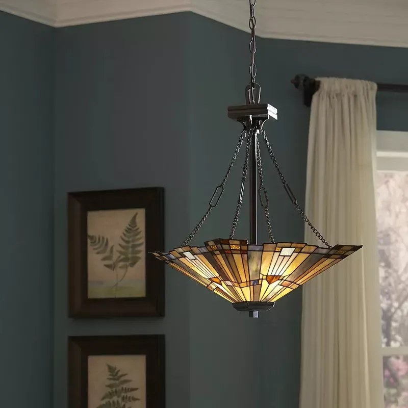 Vitážový lustr Elstead INGLENOOK-P-B 3xE27 45 cm