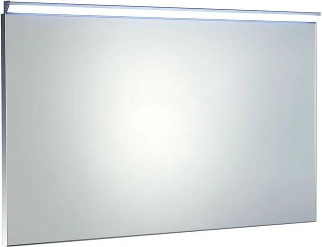 BORA zrcadlo v rámu 400x600mm s LED osvětlením a vypínačem, chrom (AL746) SAPHO