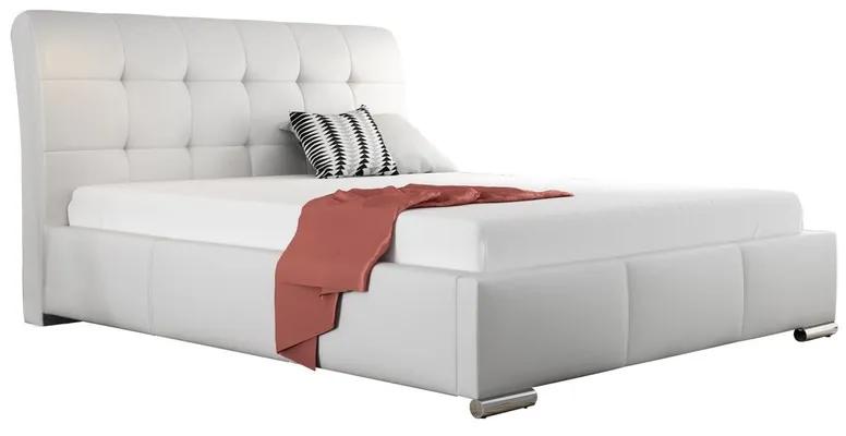 Čalouněná manželské postel Pilatus, Rozměr postele: 140x200, Barva:: ekokůže Soft 010
