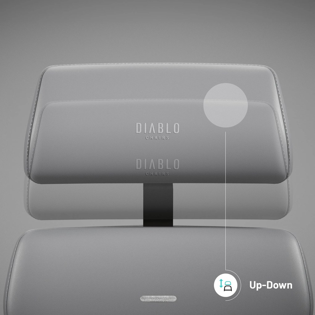 Šedé kancelářská židle z ekokůže: Diablo V-Modular