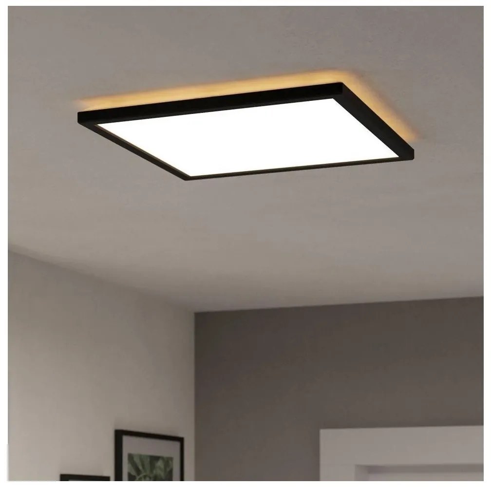 Eglo 901443-LED Koupelnové stropní svítidlo ROVITO 17,6W/230V 39x39cm IP44 černá