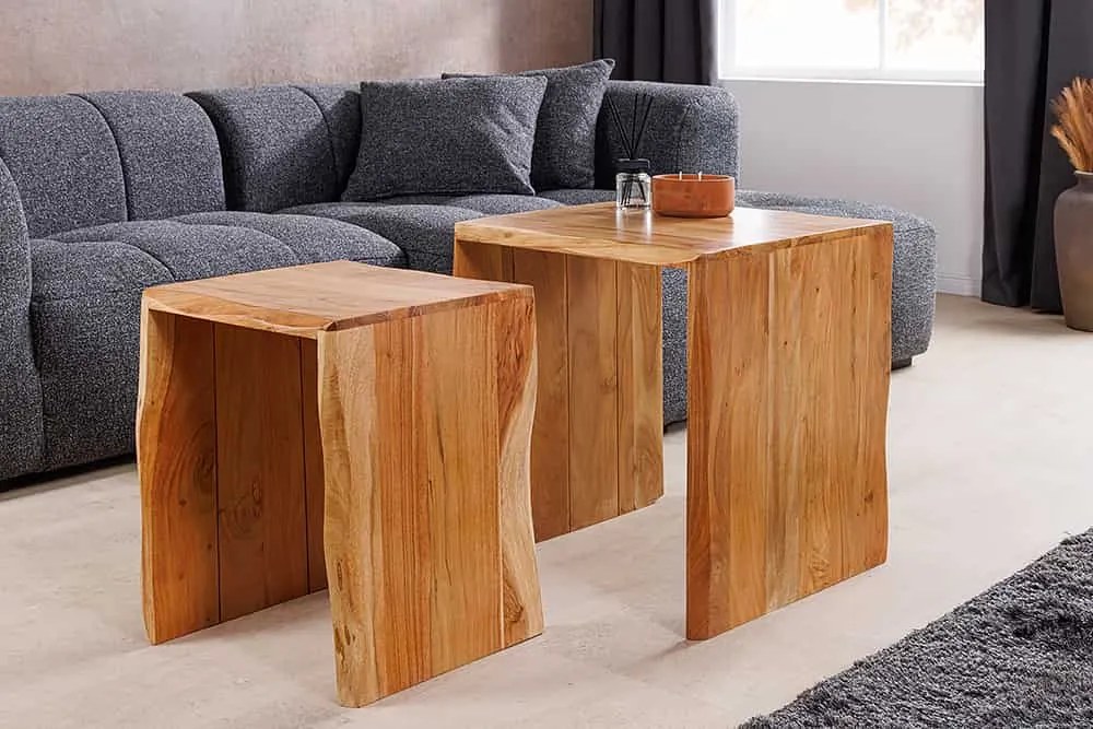 Sada odkládacích stolků Massive 55 cm akácie