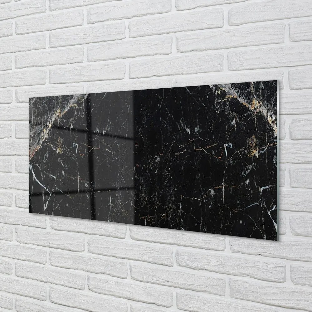 Obraz na skle Marble kamenná zeď 125x50 cm