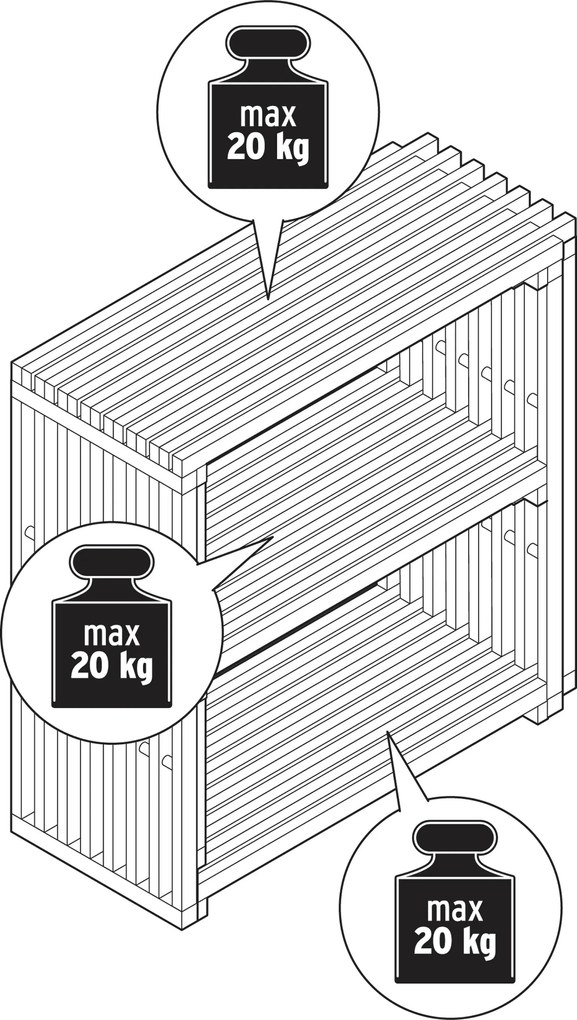 Tchibo - Výsuvná odkládací skříňka »Fleksibel« - barva: hnědá