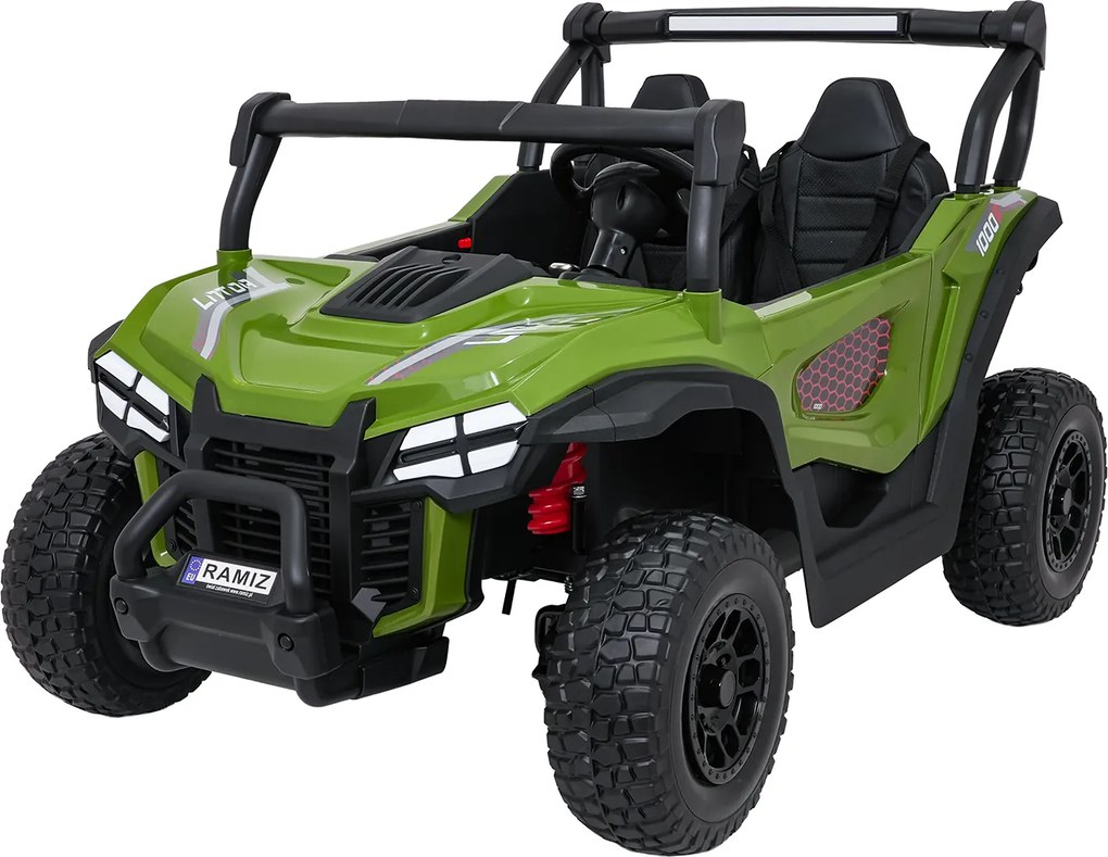 Ramiz Elektrická bugina Gravity pro děti zelená + pohon 4x4 + dálkové ovládání