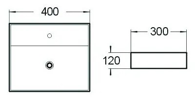 Mexen MINI umyvadlo, 40x30 cm, bílá, 21094000