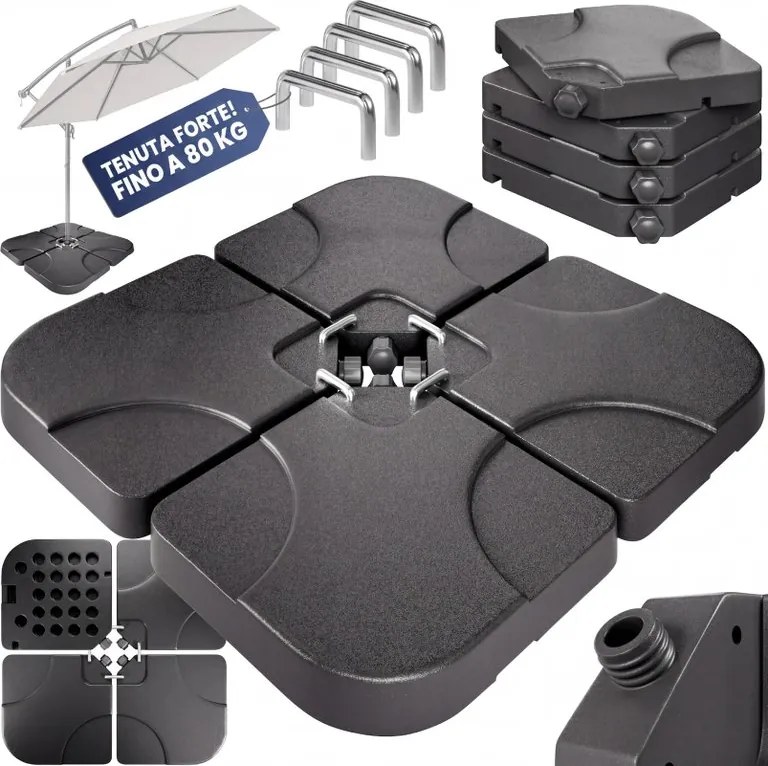 Desky pro Stojan na slunečník sada 4 ks 105x105x7cm