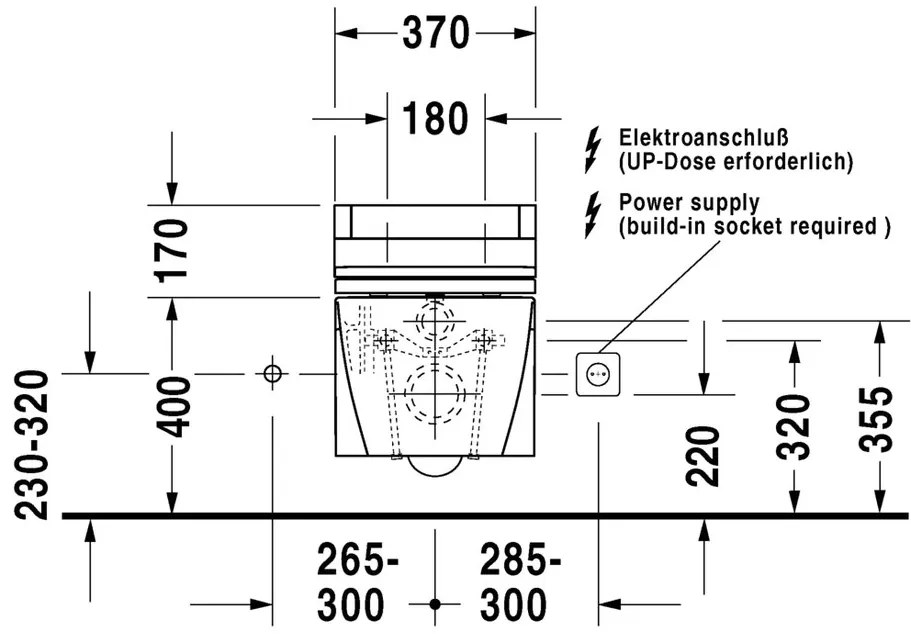 Duravit Starck 2 - Závěsné WC, 4.5 l, 375 x 620 mm, bílé 2533090000