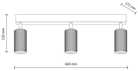 Bodové svítidlo TUNE 3xGU10/10W/230V černá/hnědá