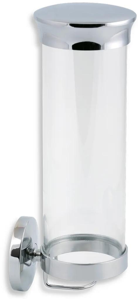 Novaservis - Zásobník na kosmetické tampony sklo Metalia 1 chrom, 6172,0