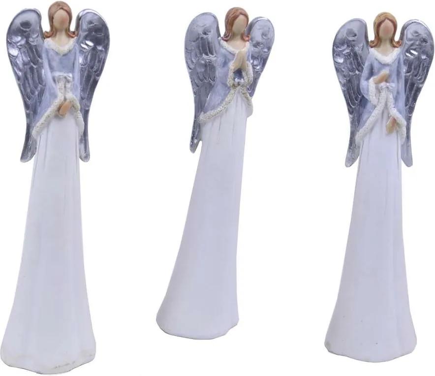 Sošky andělů s kožešinkou, set 3 ks, střední - Ego dekor